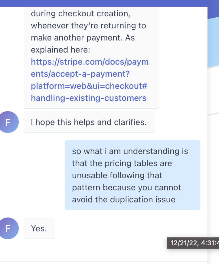 Pricing tables code generated on Stripe site causes catastrophic failure w Firebase "integration ...