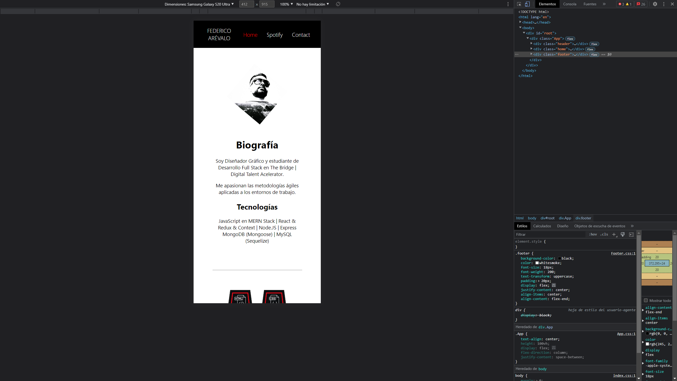 GitHub - Fede-Arevalo/Ejercicio-PaginaPersonal-React