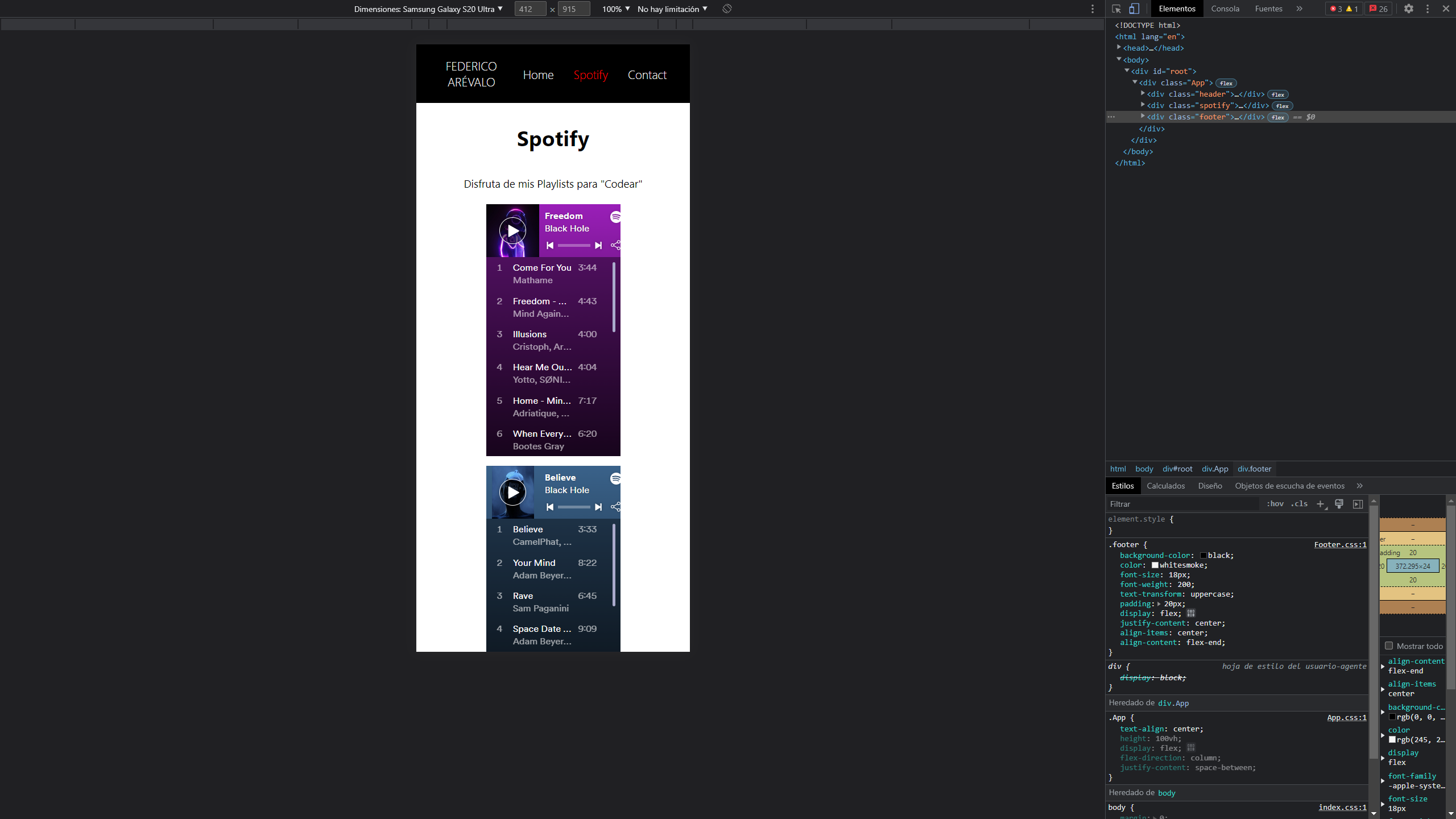 GitHub - Fede-Arevalo/Ejercicio-PaginaPersonal-React