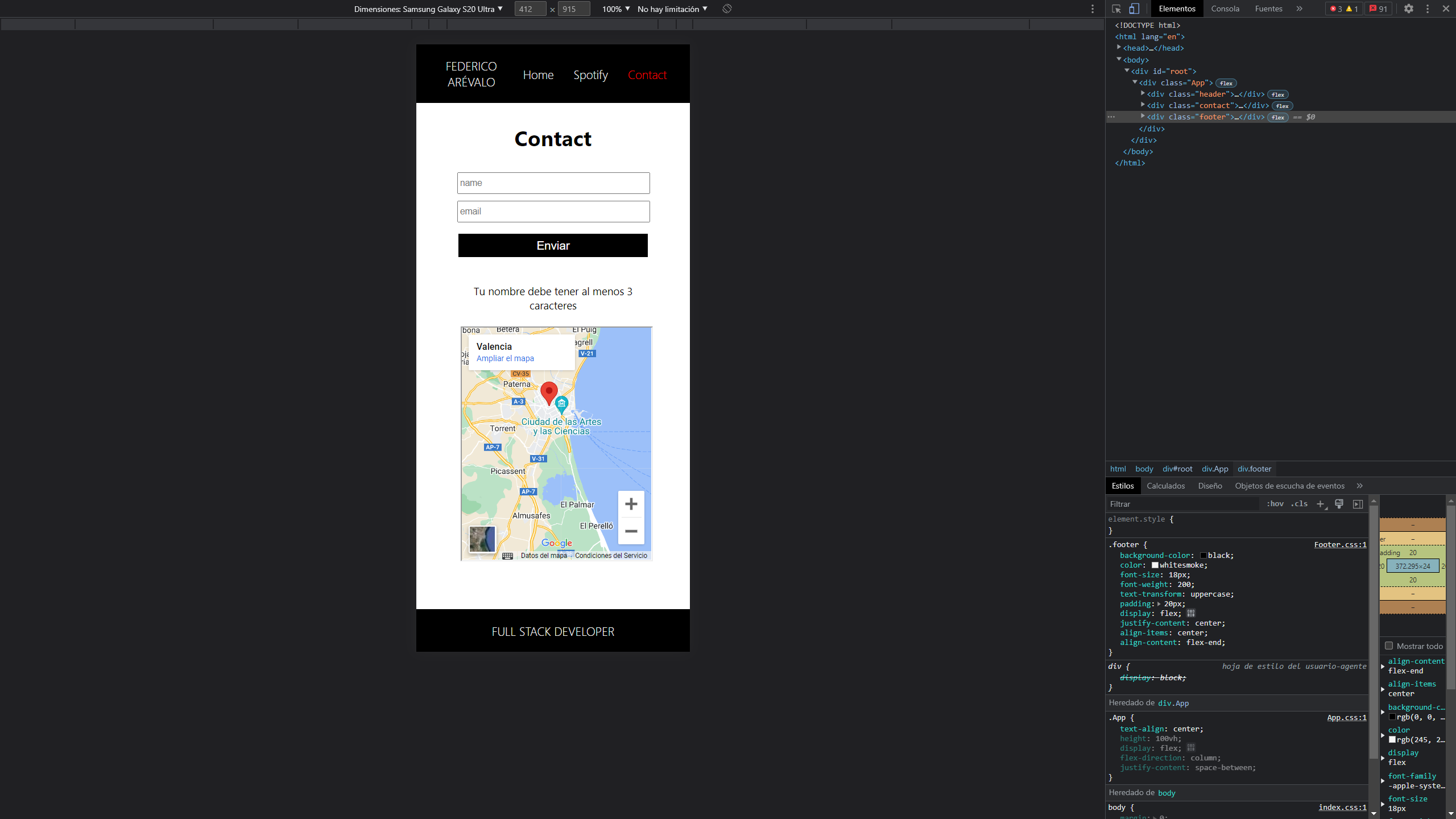 GitHub - Fede-Arevalo/Ejercicio-PaginaPersonal-React