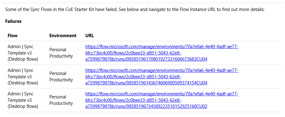 [CoE Starter Kit - BUG] Admin | Sync Template v3 (Desktop flows) - Error Parse_RPA_JSON ...