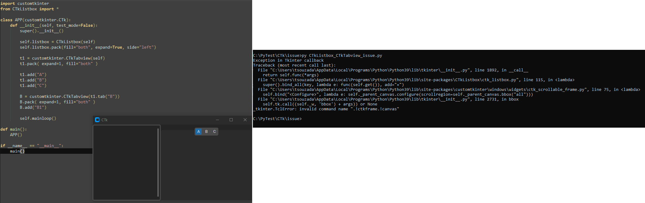 Issue between CTkListbox super().bind_all and tk bbox call · Issue #12 ...
