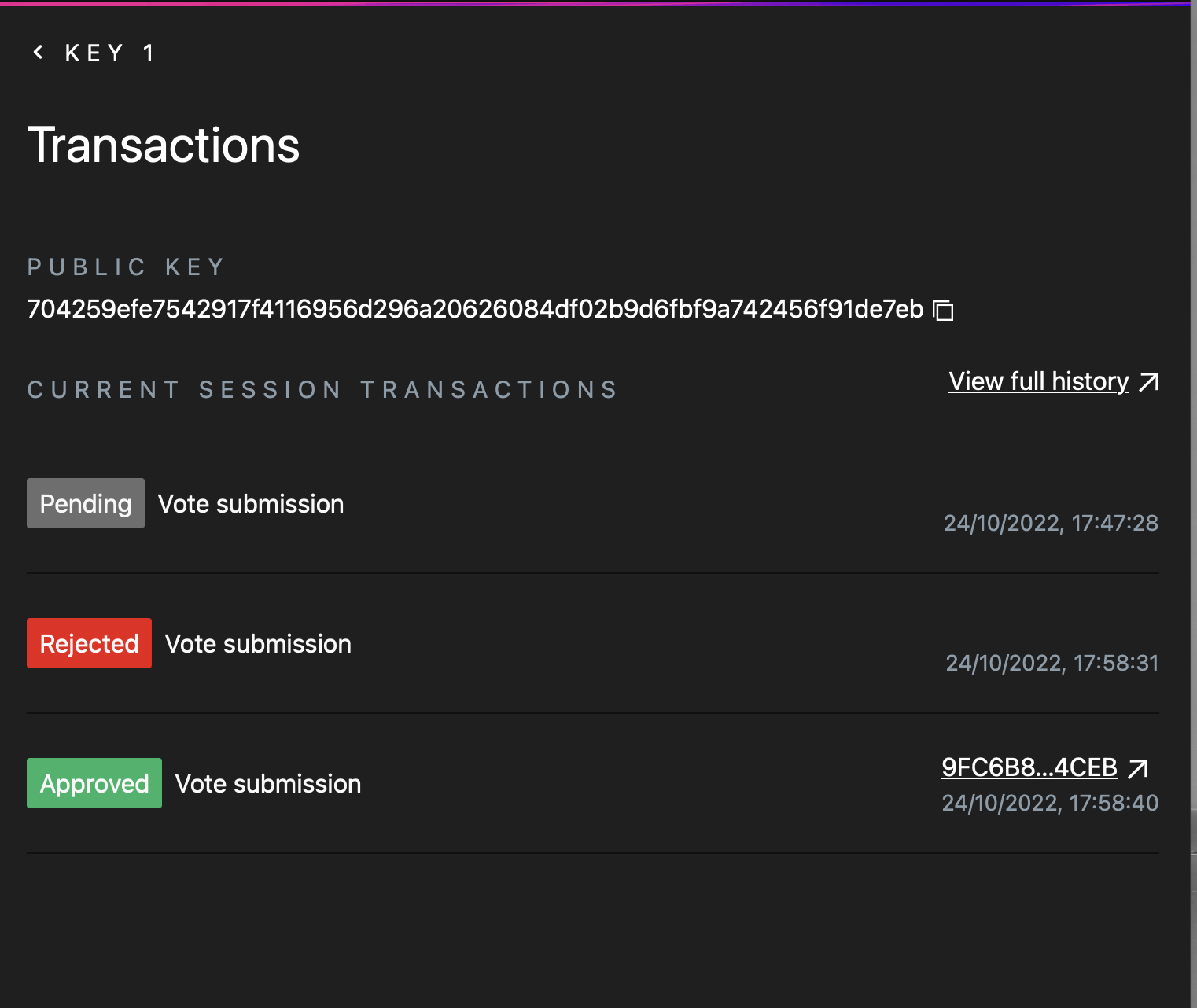 Add block explorer links to transactions · Issue #388 · vegaprotocol/vegawallet-desktop · GitHub