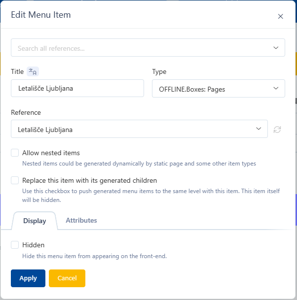 Url Is Empty On The Frontend Using The Offlineboxes Type · Issue 525 · Rainlabpages Plugin