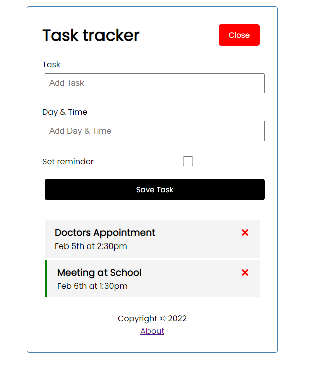 GitHub - crnimajkic/React-task-tracker GitHub - crnimajkic/React-task-tracker
