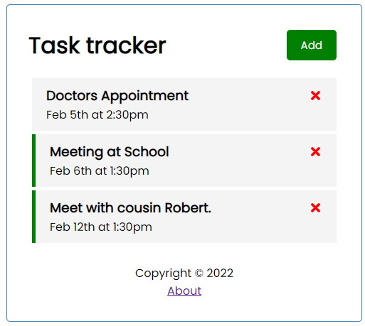 GitHub - crnimajkic/React-task-tracker GitHub - crnimajkic/React-task-tracker