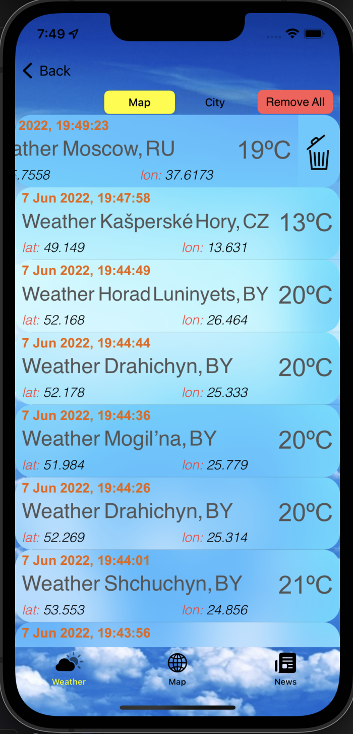 GitHub - IvanSeliuk/WeatherProject: With CoreData