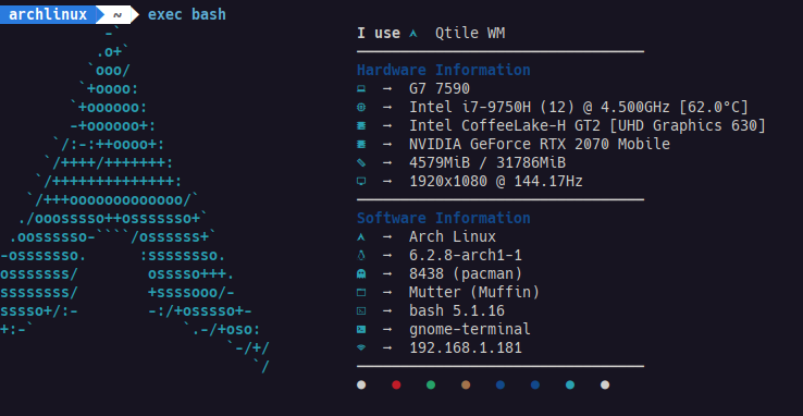 neofetch slow w/multiple tabs in various terminal emulators. · Issue #4213 · qtile/qtile · GitHub