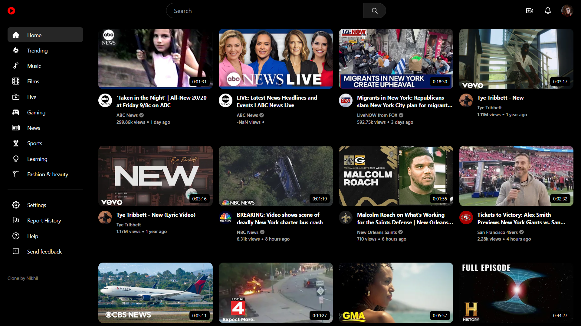 GitHub - Bandinikhil/YoutubeClone