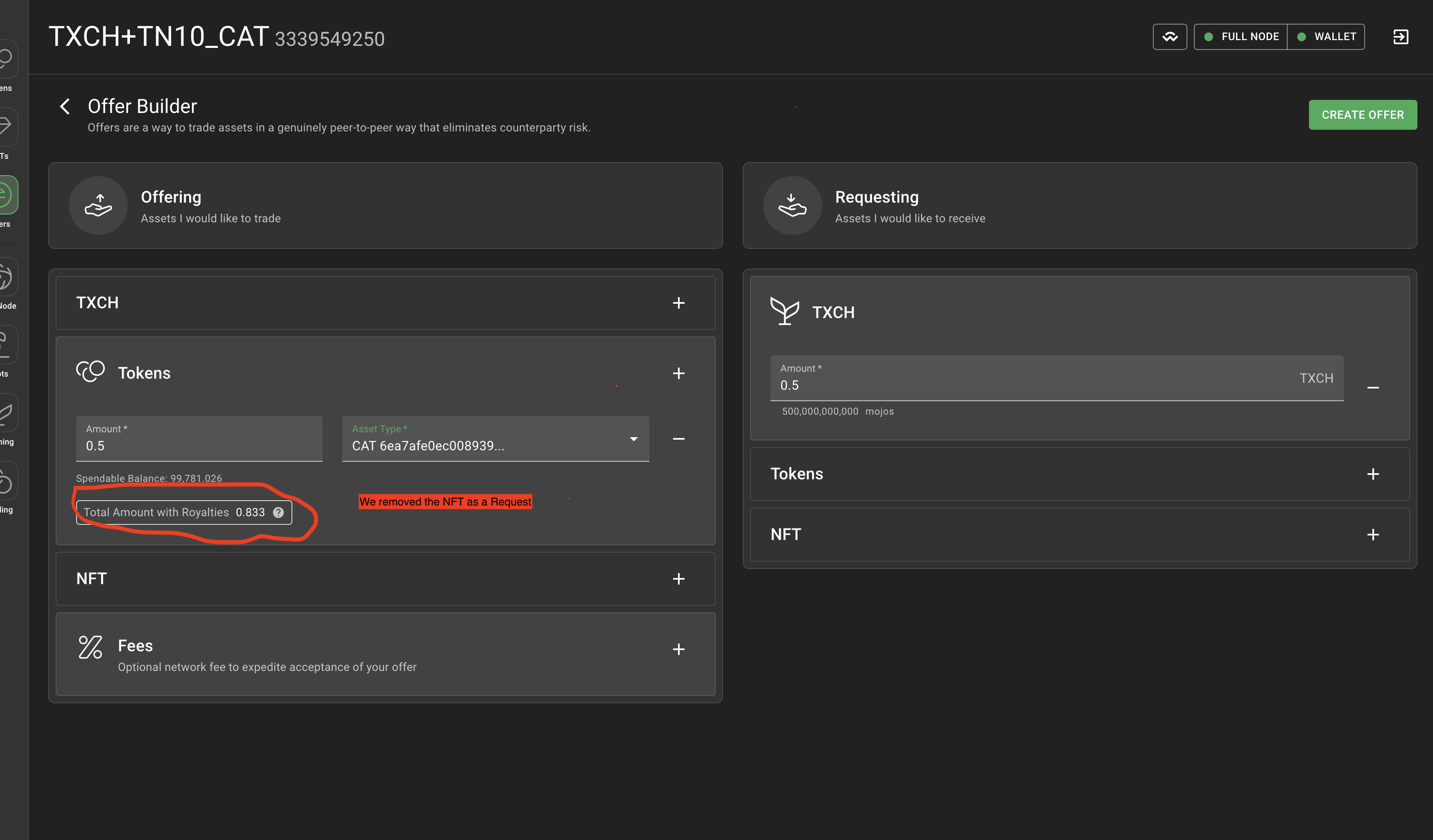 [Bug] NFT Royalties persist on Offer after removed · Issue #1266 · Chia-Network/chia-blockchain ...