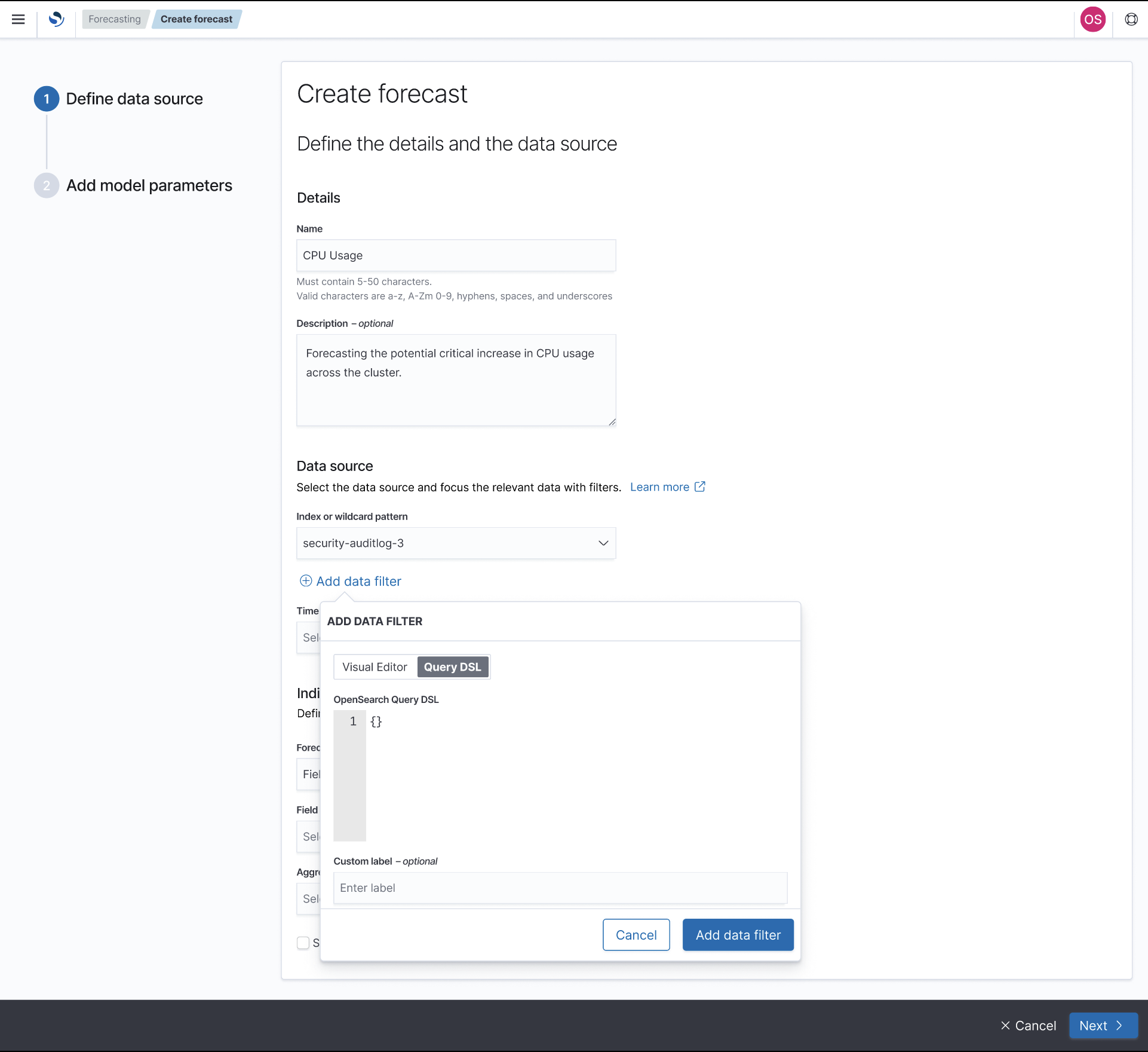 Ux Create Forecast · Issue 574 · Opensearch Projectanomaly Detection Dashboards Plugin · Github