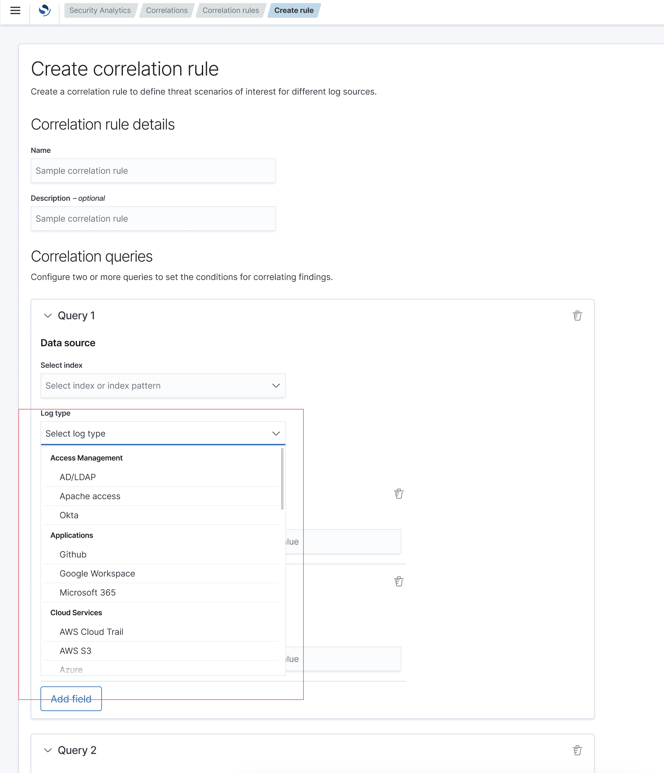 [UX] Log type categories · Issue #736 · opensearch-project/security-analytics-dashboards-plugin ...