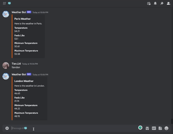 GitHub - jiadil/weather-bot: My own Discord Weather Bot using the ... GitHub - jiadil/weather-bot: My own Discord Weather Bot using the ...