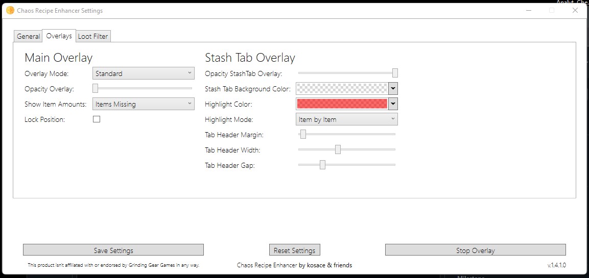 [Bug] [Overlays] "No StashTabs Available!" when user attempts to query existing tab that is ...