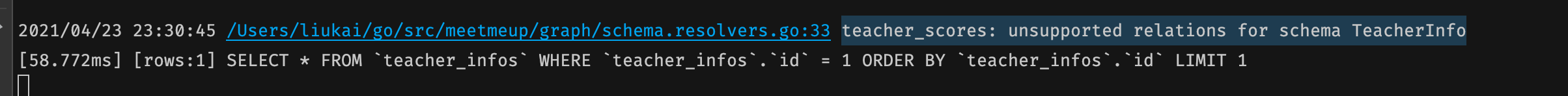 gorm preload : error : teacher_scores: unsupported relations for schema TeacherInfo · Issue ...