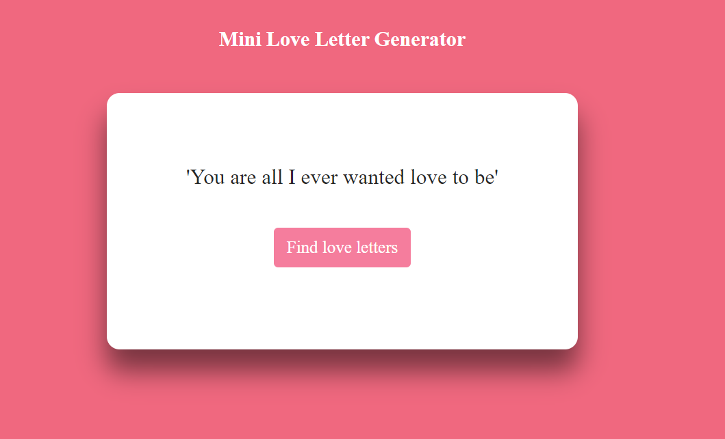 GitHub - Oucheoma/mini-love-quotes-generator