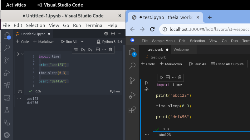 Notebooks: Cell output is not displayed after time interval · Issue #13019 · eclipse-theia/theia ...