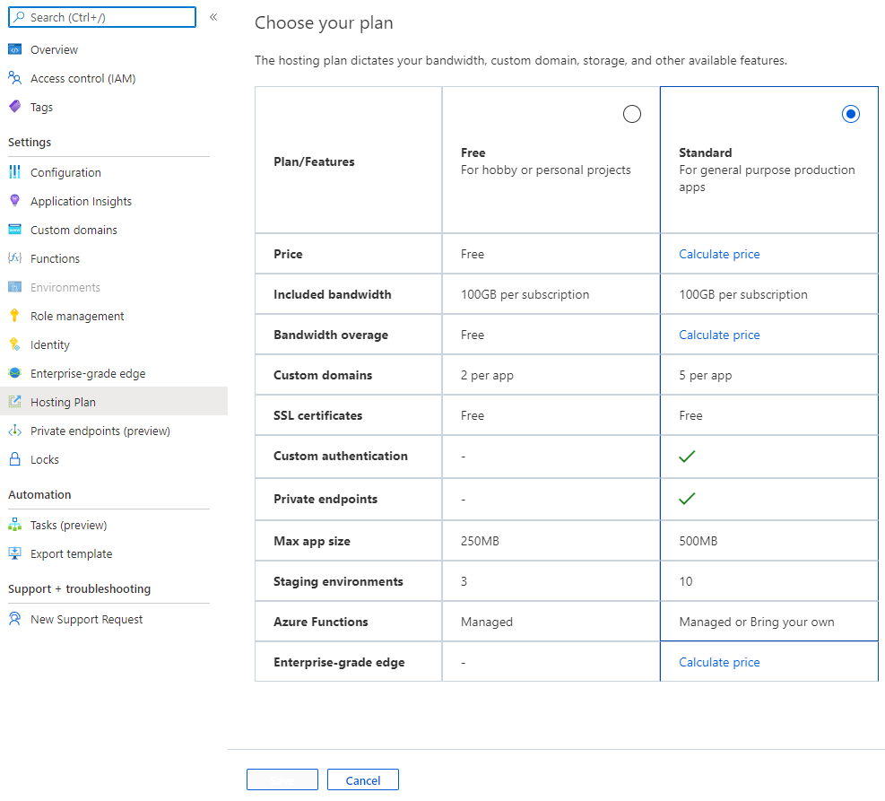 azurerm_static_site error with message: "SkuCode 'SKU' is invalid" for ...