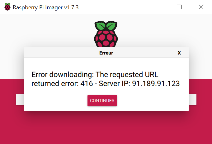 Error 416 On 9118991123 · Issue 521 · Raspberrypirpi Imager · Github 