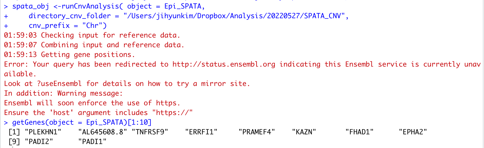 CNV analysis Ensembl service · Issue #38 · theMILOlab/SPATA2 · GitHub