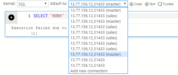 Tsql Notebooks Attach To Drop Down Shows Duplicate Options · Issue 4780 · Microsoft