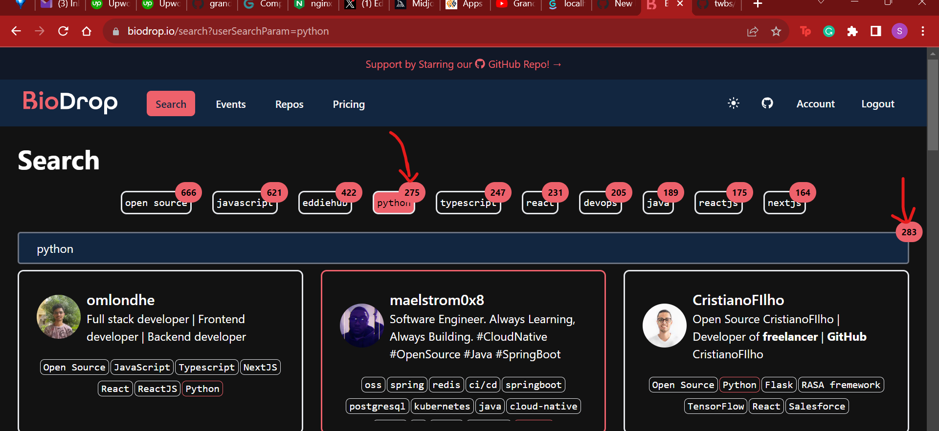 Bugissue On Search Page · Issue 9658 · Eddiehubcommunitybiodrop · Github