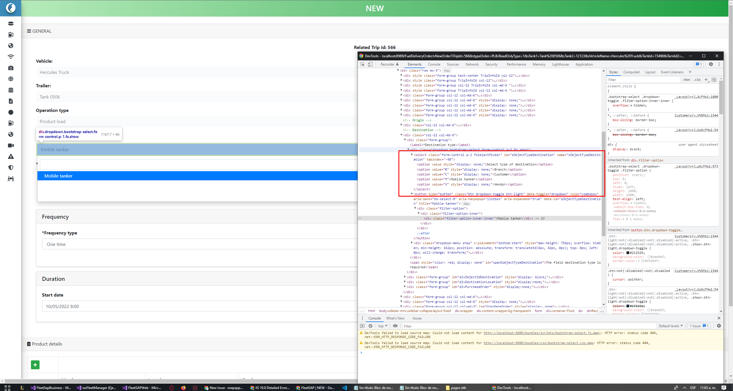visual bug in selector · Issue #2741 · snapappointments/bootstrap-select · GitHub