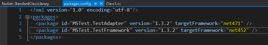 Upgrading Target Framework Does Not Modify Packages Targetframework In Nfig · Issue 