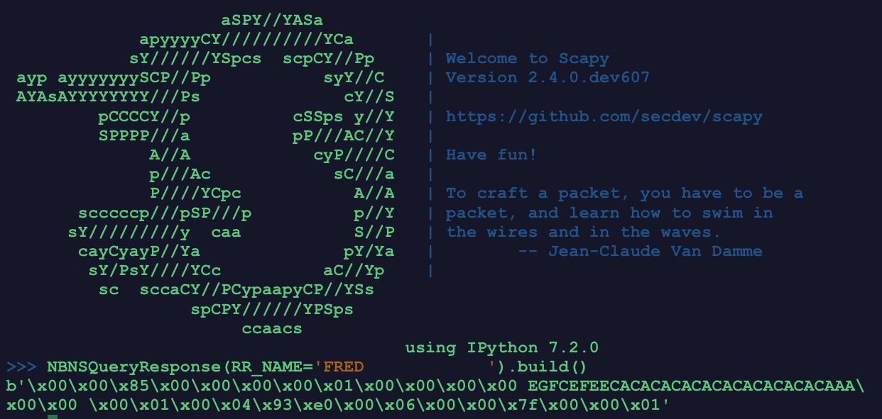 NBNS query response · Issue #710 · secdev/scapy · GitHub
