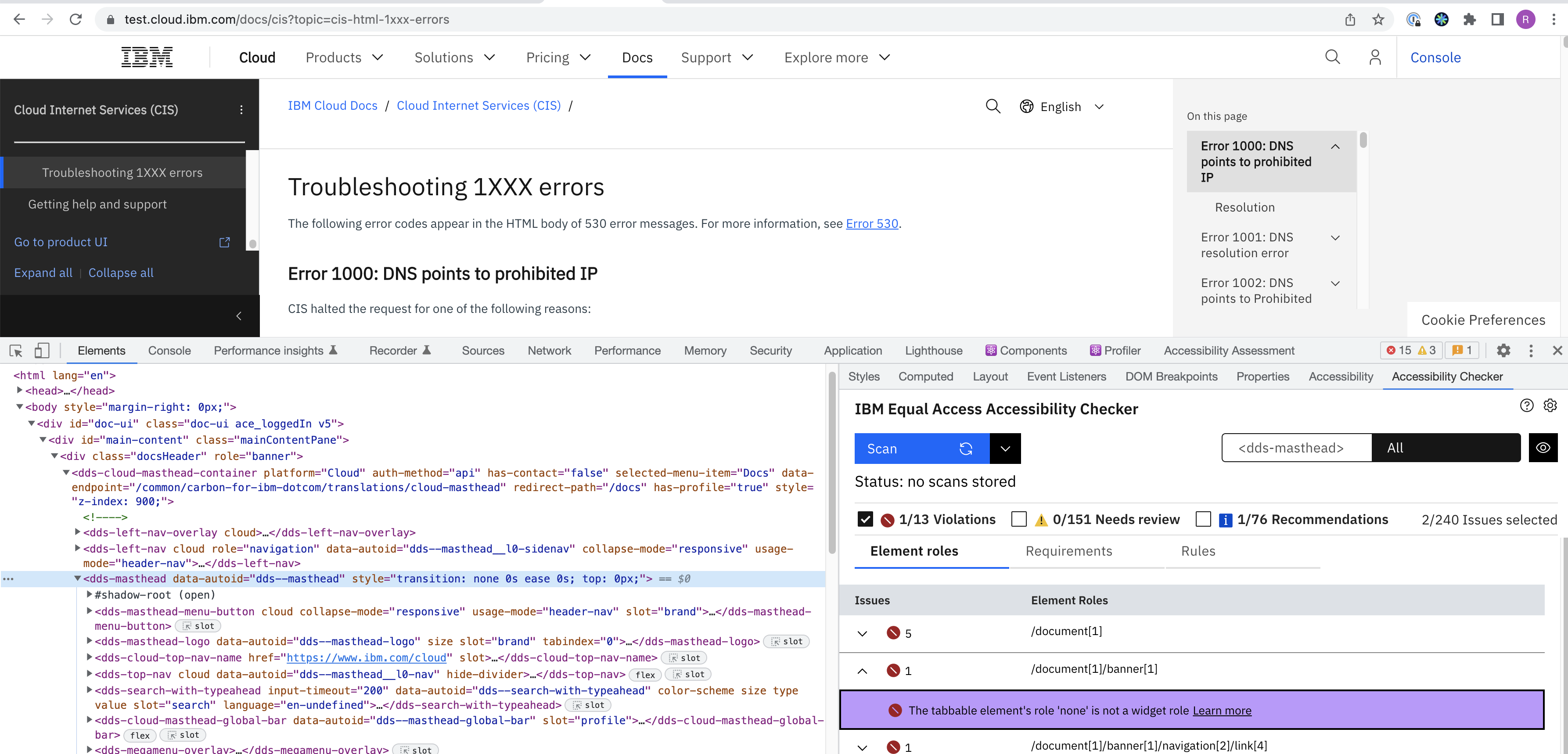 [Masthead]: A11y - The tabbable element's role 'none' is not a widget role · Issue #9422 ...