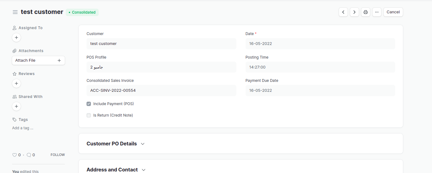 POS return invoice against unpaid invoice · Issue #31037 · frappe ...