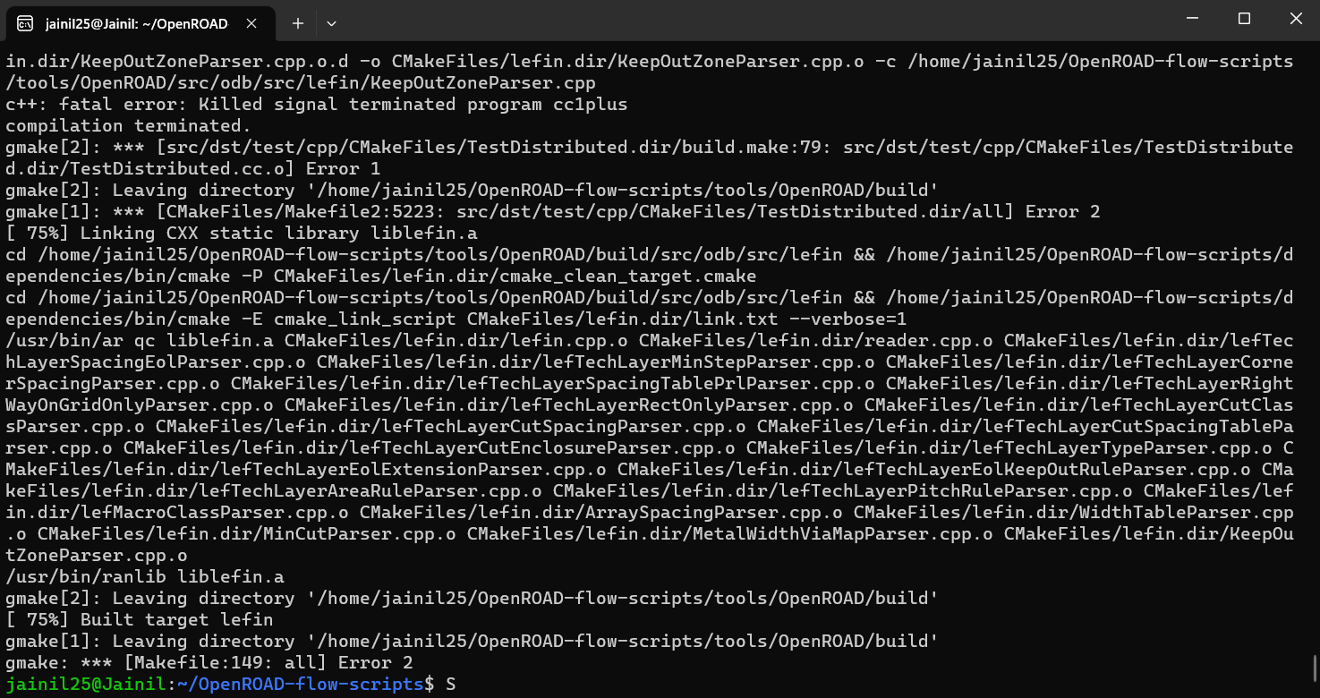 Unable to build OpenROAD locally · Issue #3366 · The-OpenROAD-Project/OpenROAD · GitHub