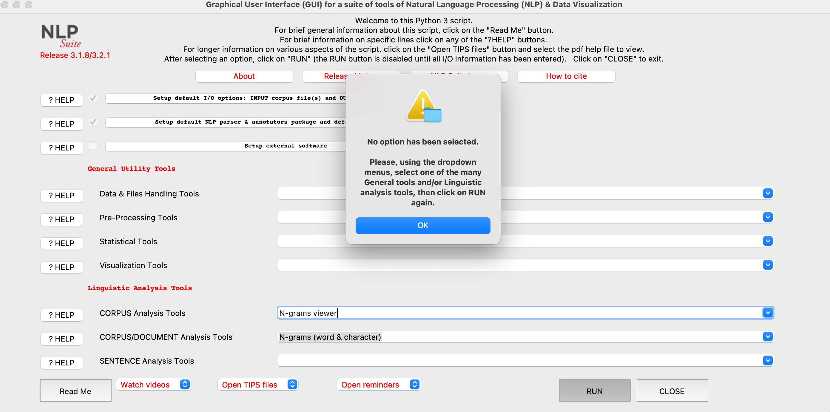 [BUG]: Cannot open GUIs · Issue #790 · NLP-Suite/NLP-Suite · GitHub