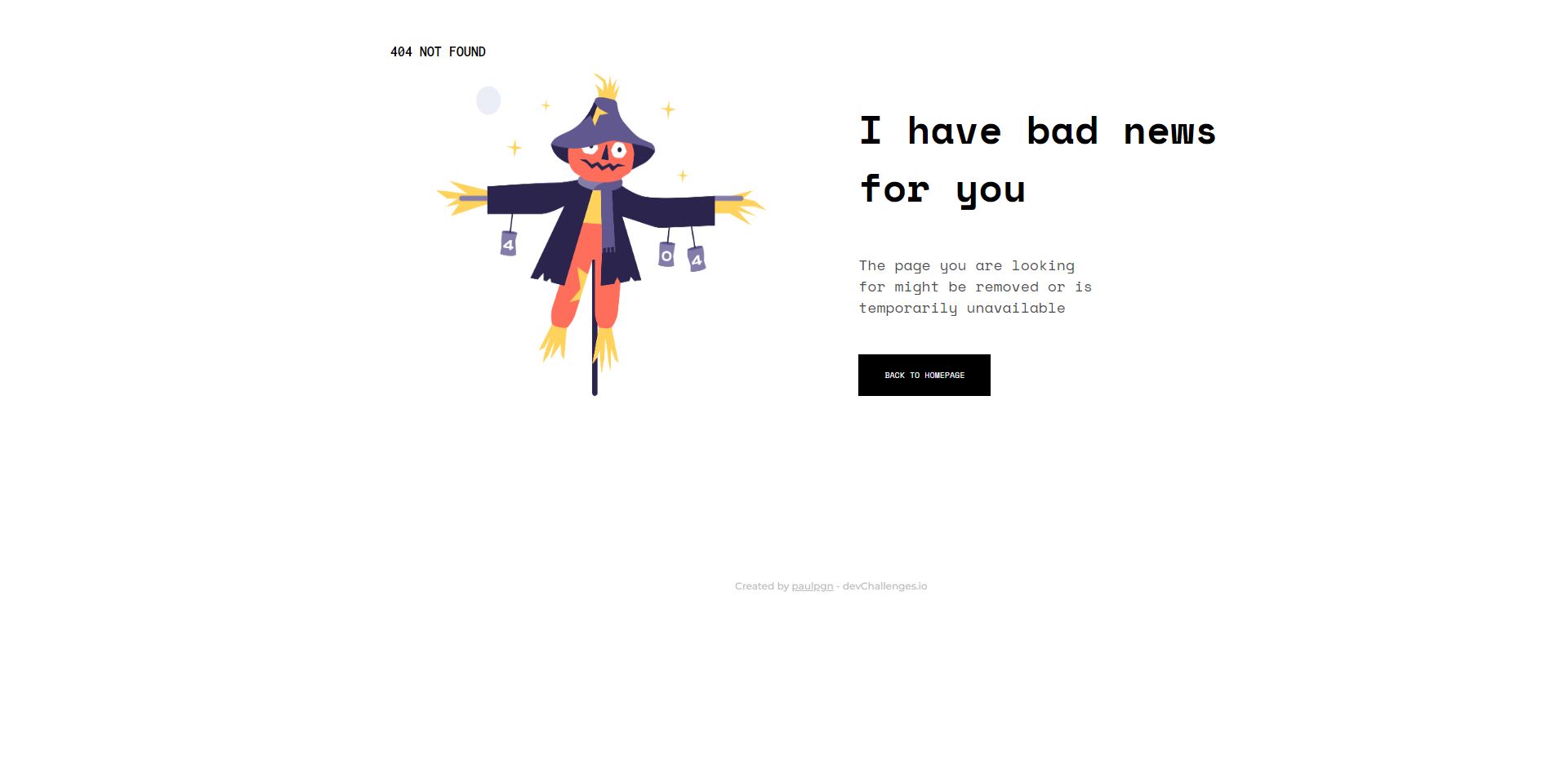 GitHub - paulpgn/devchalls-404-not-found: https://devchallenges.io/challenges/wBunSb7FPrIepJZAg0sY
