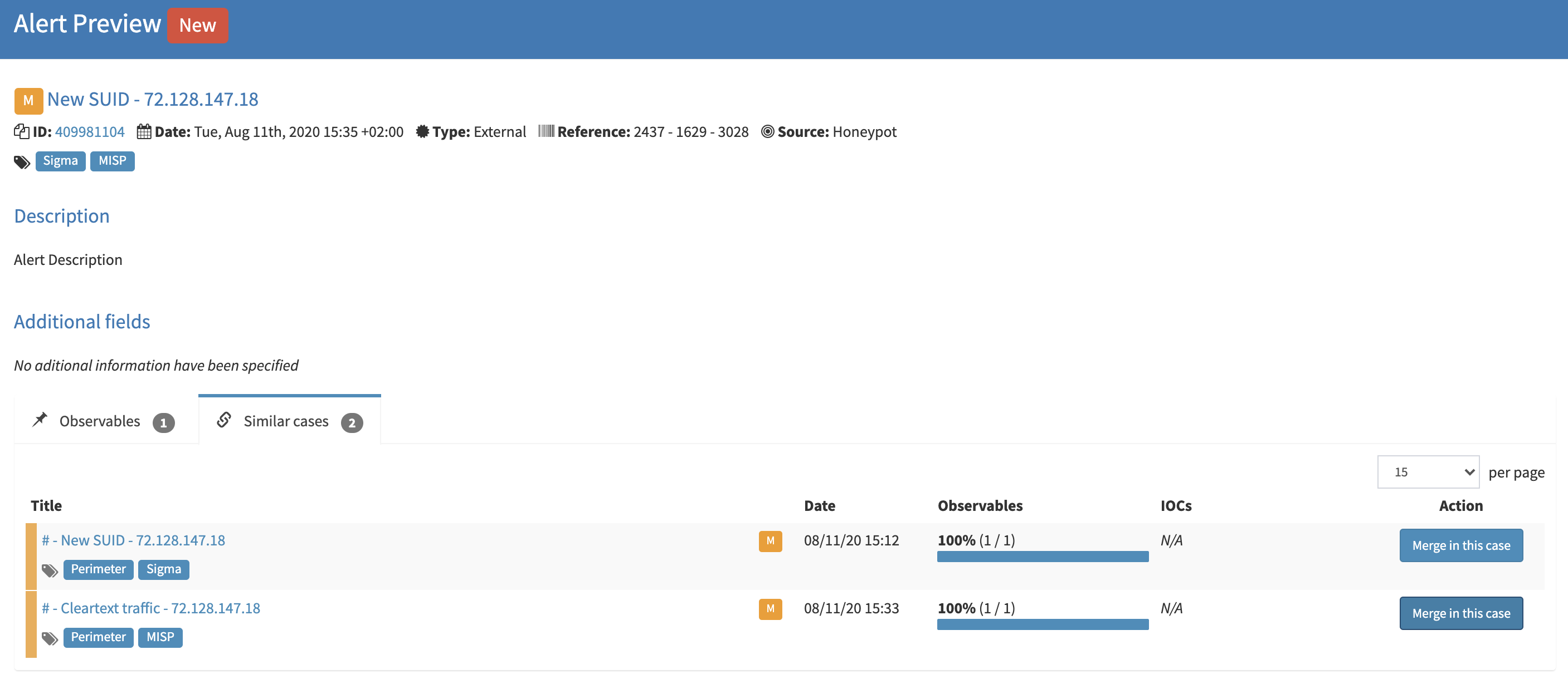 [Bug] Merge Alert in similar Case button does not work · Issue #1470 · TheHive-Project/TheHive ...