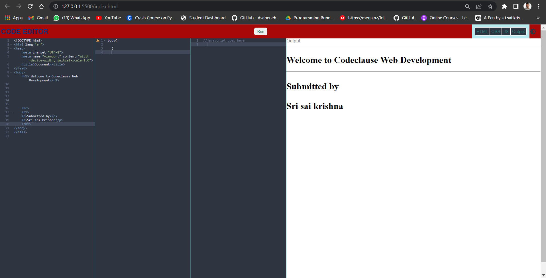 GitHub - srisaikrishnabatthineni/codeclause_codeEditor