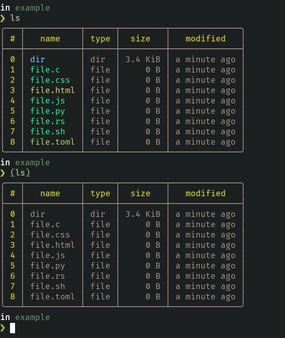 `LS_COLORS` not used when `ls` inside parenthesis · Issue #7137 · nushell/nushell · GitHub