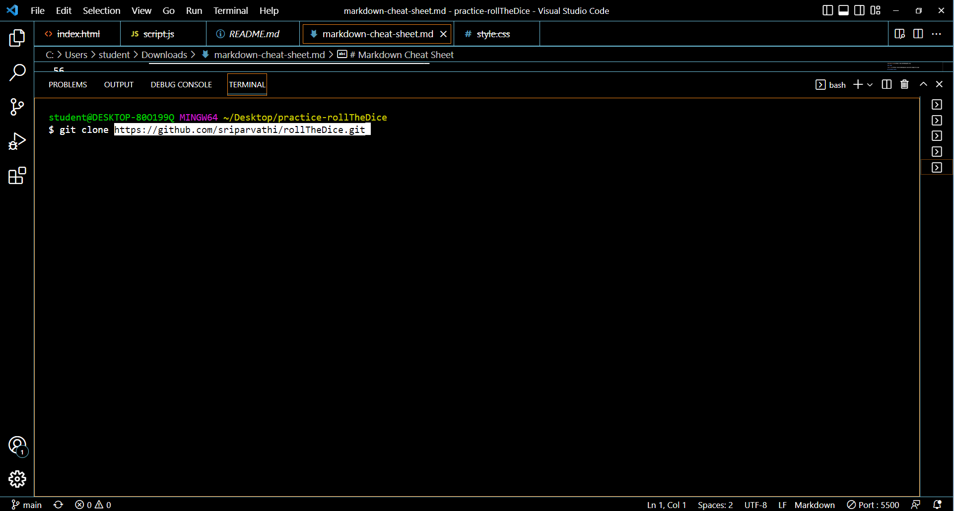 GitHub - sriparvathi/rollTheDice