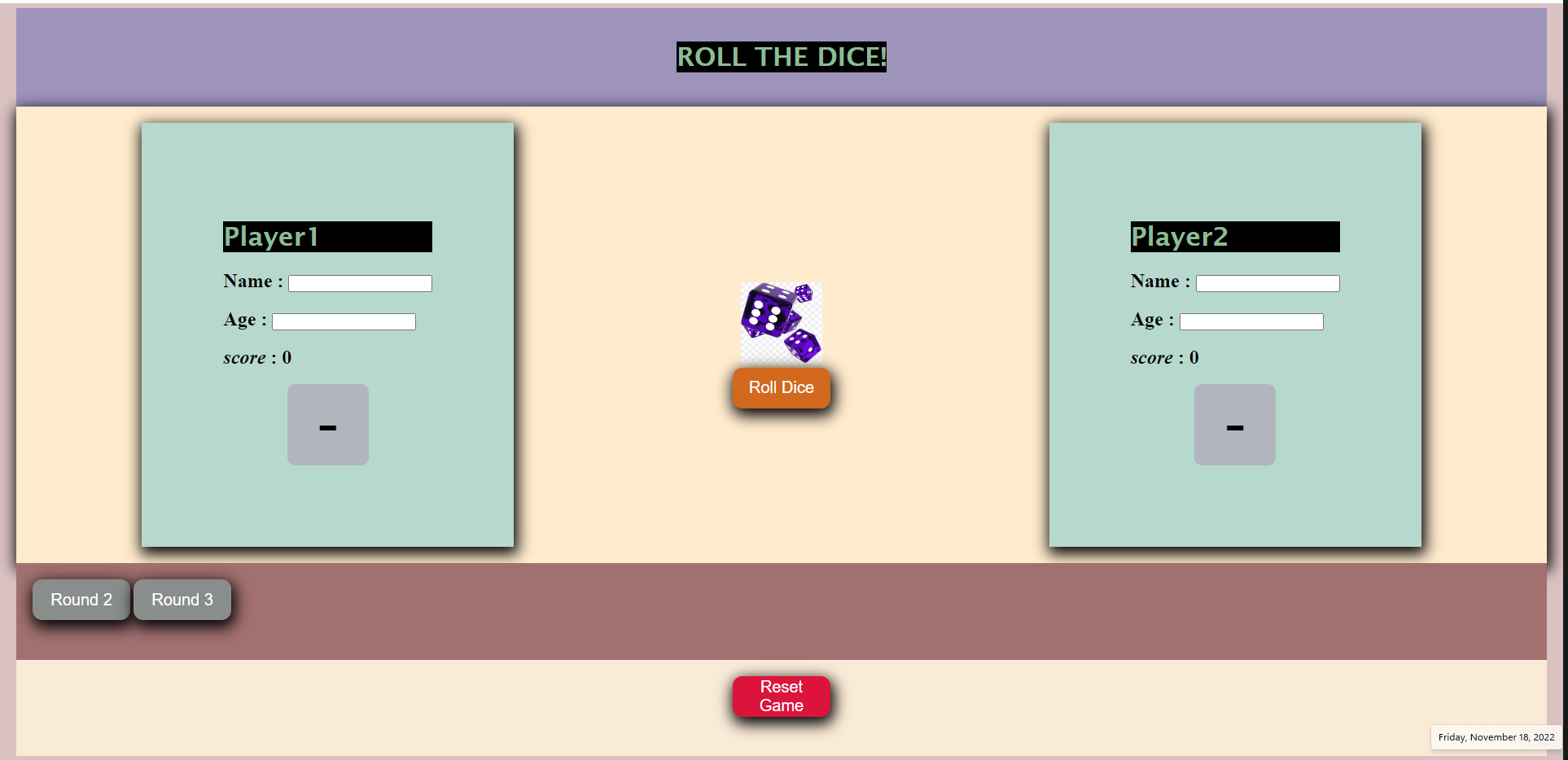 GitHub - sriparvathi/rollTheDice