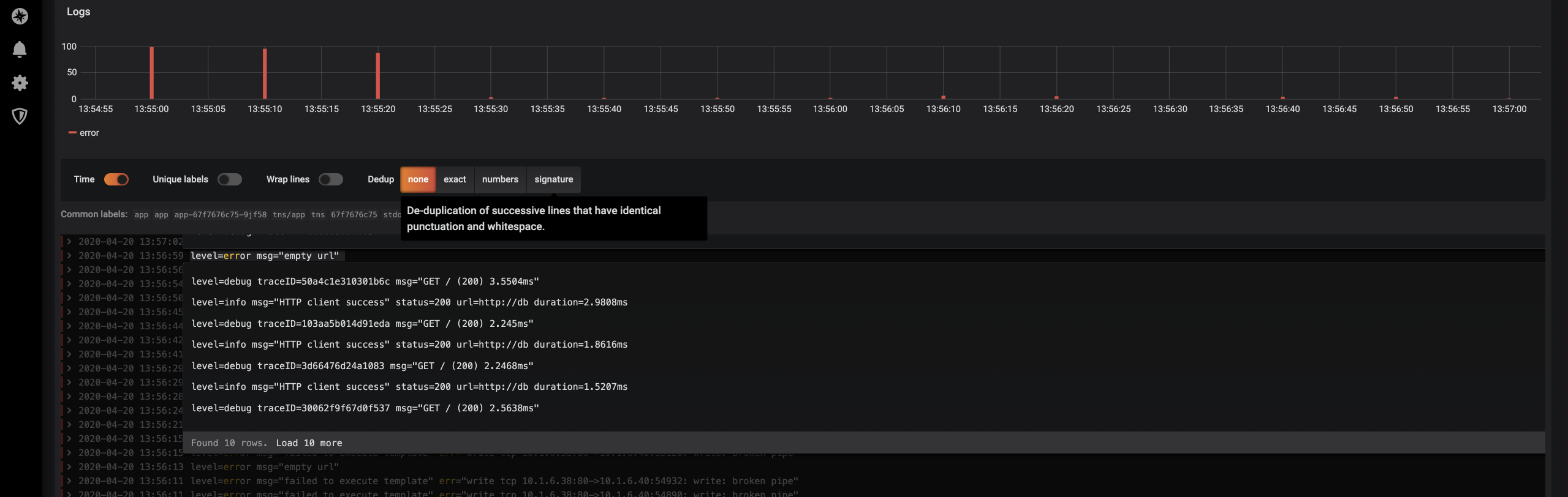 Show context broken if expanded at the top · Issue #23716 · grafana ...