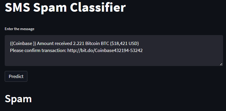 Github Mansi67spam Sms Classifier