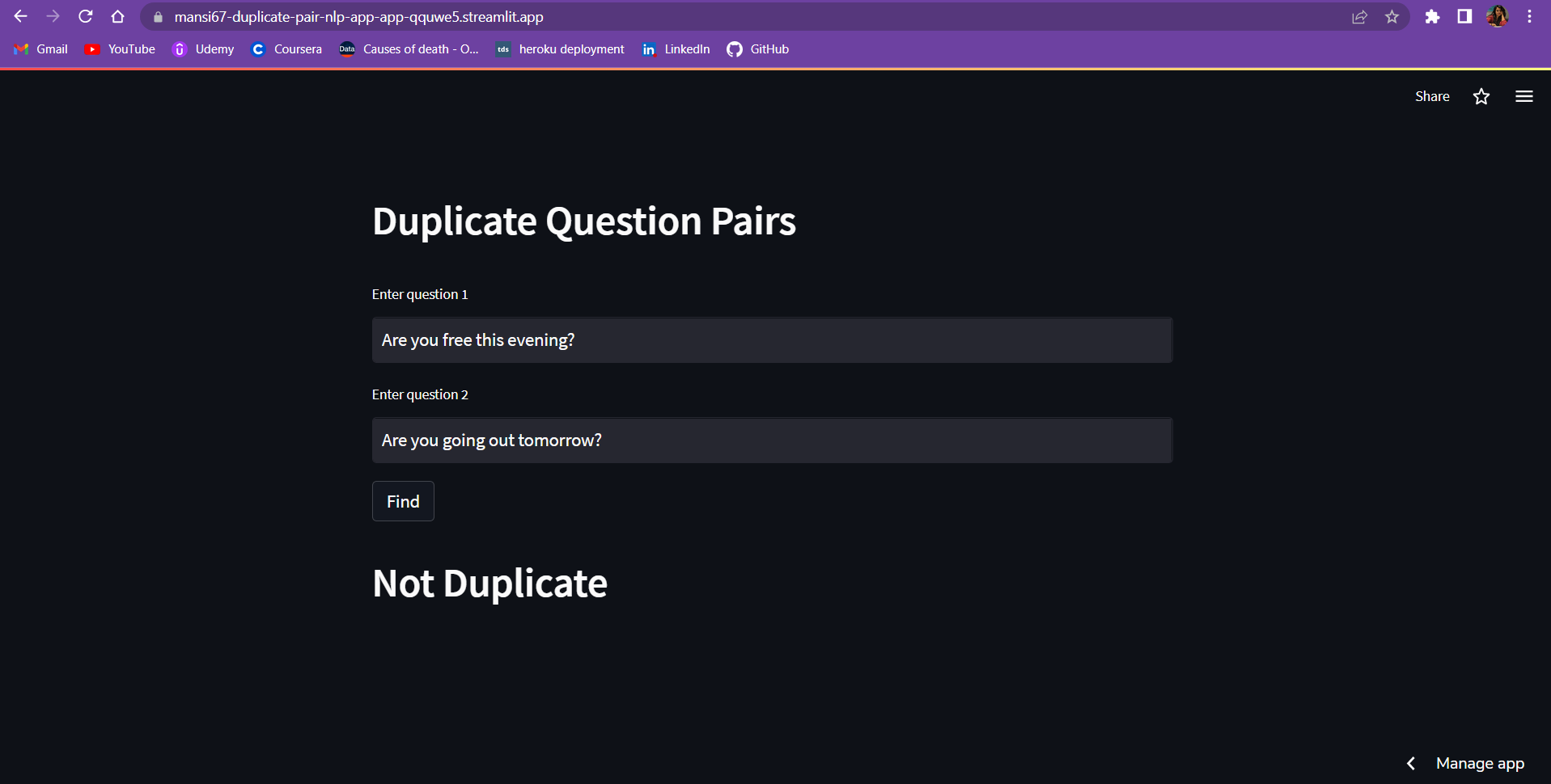 Github Mansi67duplicatepairnlpapp 8605