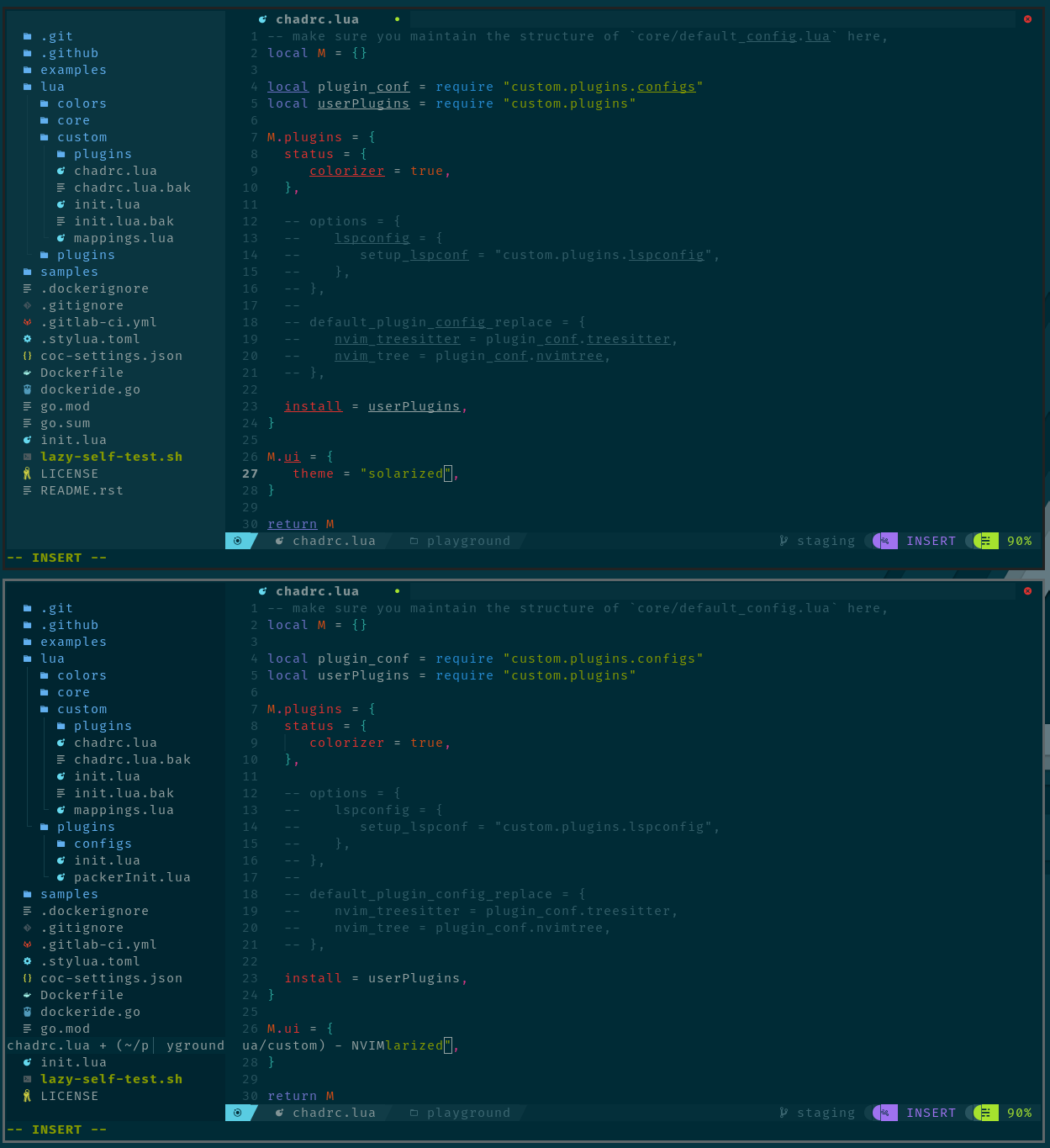 Statusline overlaying artifact drawn · Issue #882 · NvChad/NvChad · GitHub
