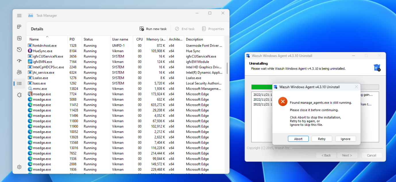 The NSIS installer for Windows reports the service running · Issue ...