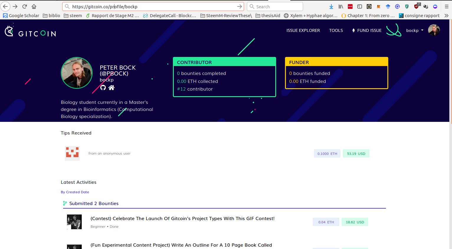 Error in the Home link extracted from Github. · Issue #1505 · gitcoinco/web · GitHub