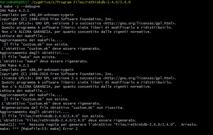 "No rule to make target" on Windows · Issue #6829 · rethinkdb/rethinkdb · GitHub