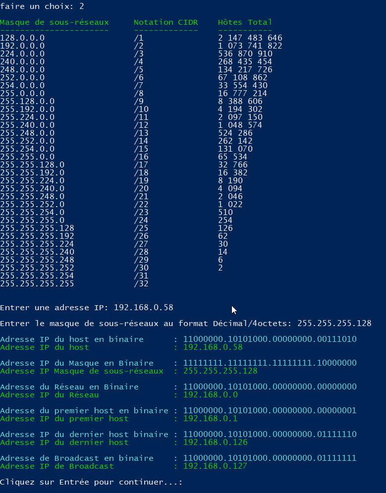 GitHub - FredPowers/Calcul_Reseaux: calculate network, first & last IP ...