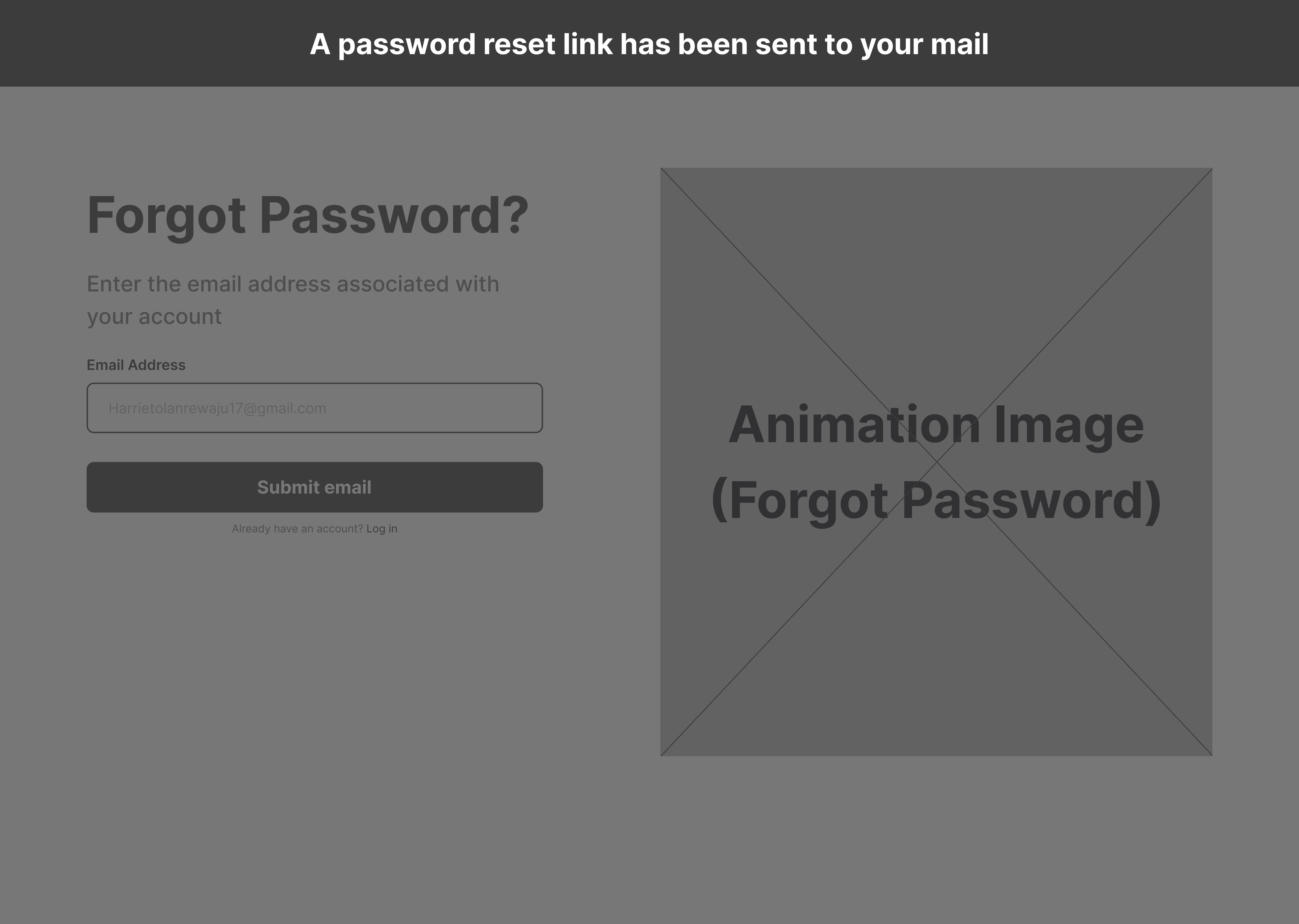 Design - Reset password pages with successful, error and notification ...