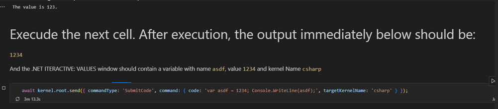 Await Kernel.root.send commandtype = 'Submit Code' gives varied results. Missing kernel, and ...