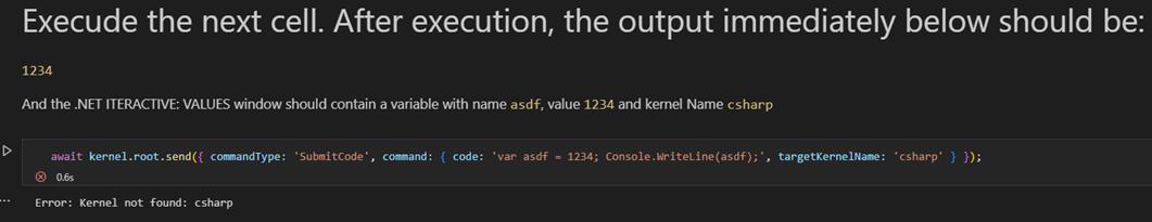 Await Kernel.root.send commandtype = 'Submit Code' gives varied results. Missing kernel, and ...